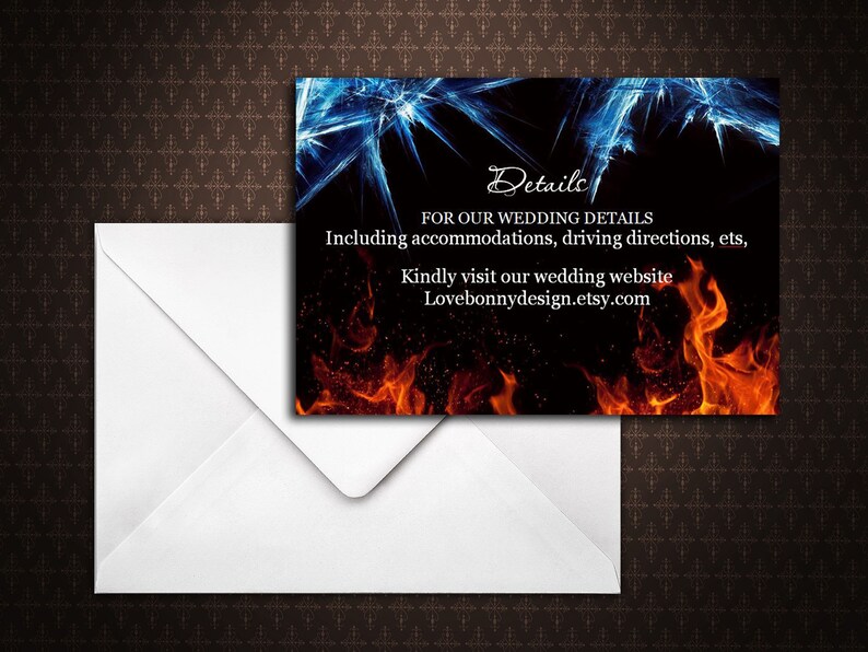 Fire and Ice Party Birthday Invitation Set Fire and Ice - Etsy UK
