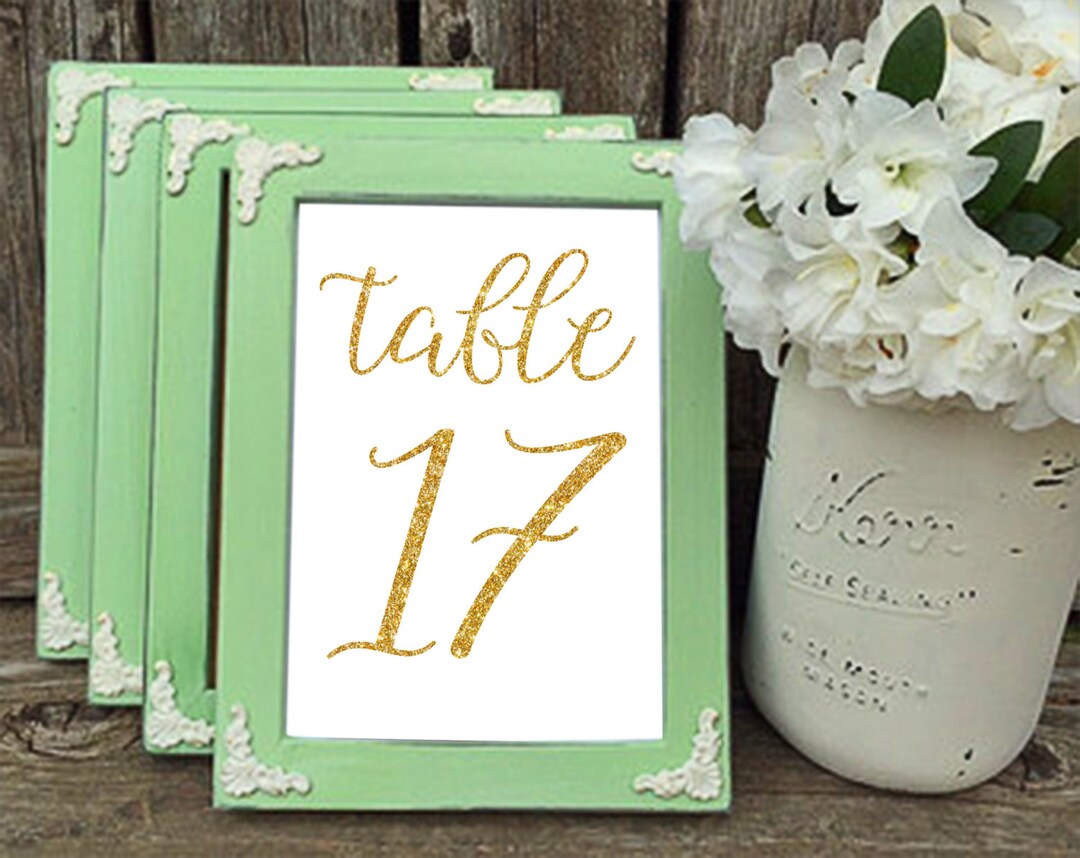 Instant Download Printable Gold Table Numbers, Table Numbers Wedding ...