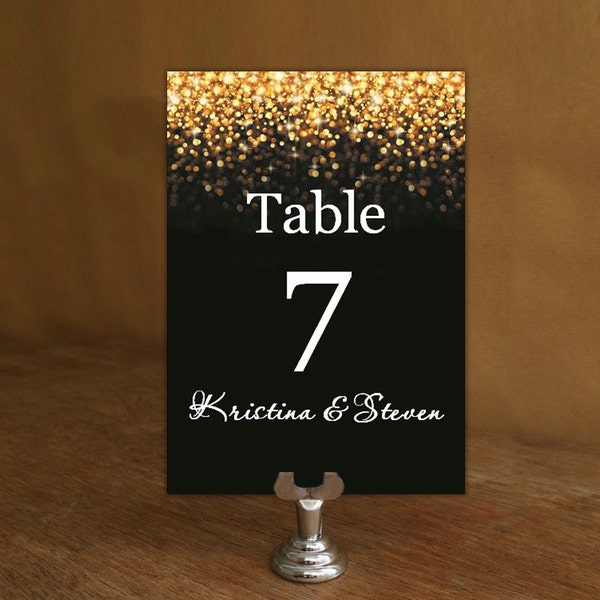 Glitter Table Number - Etsy