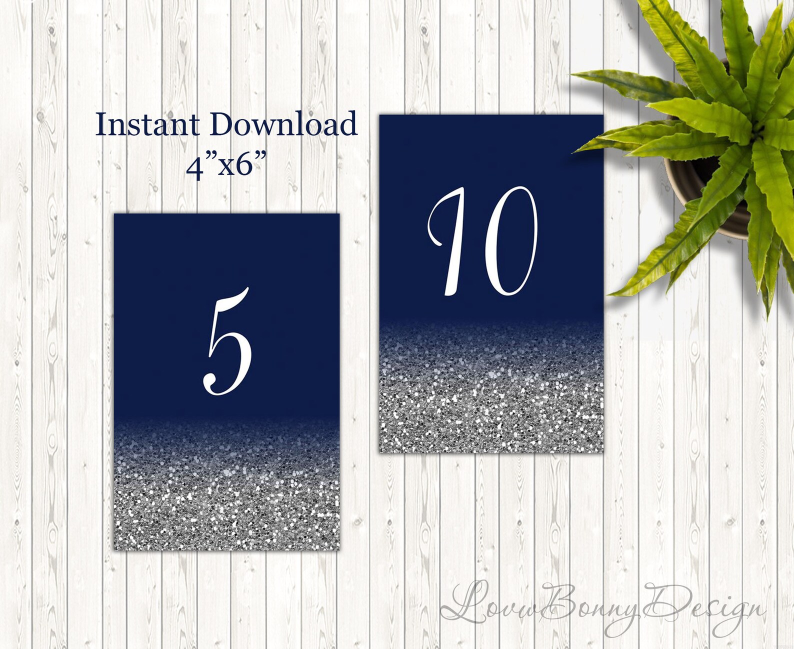 Navy and Silver Glitter Table Numbers Cards 1-20 Tables - Etsy
