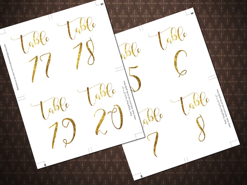 Table Numbers Printable 1-32 Numbers Instant Download 35x5 - Etsy