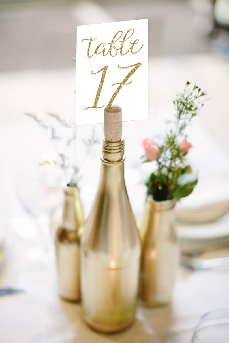 Instant Download Printable Gold Table Numbers Table Numbers - Etsy