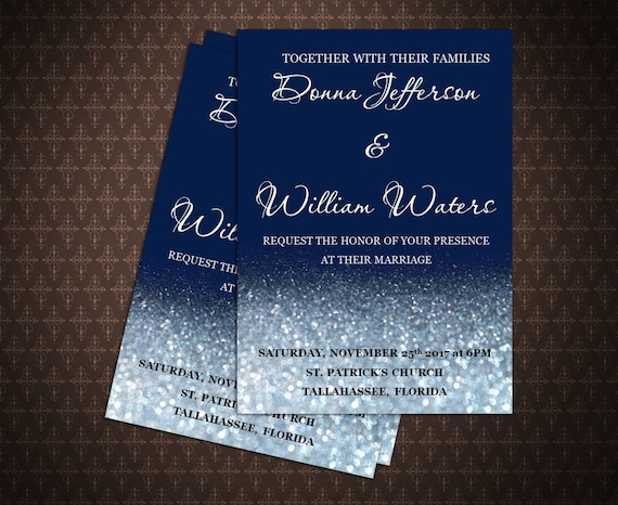Silver wedding invitations templates | Beachweddingtips.com