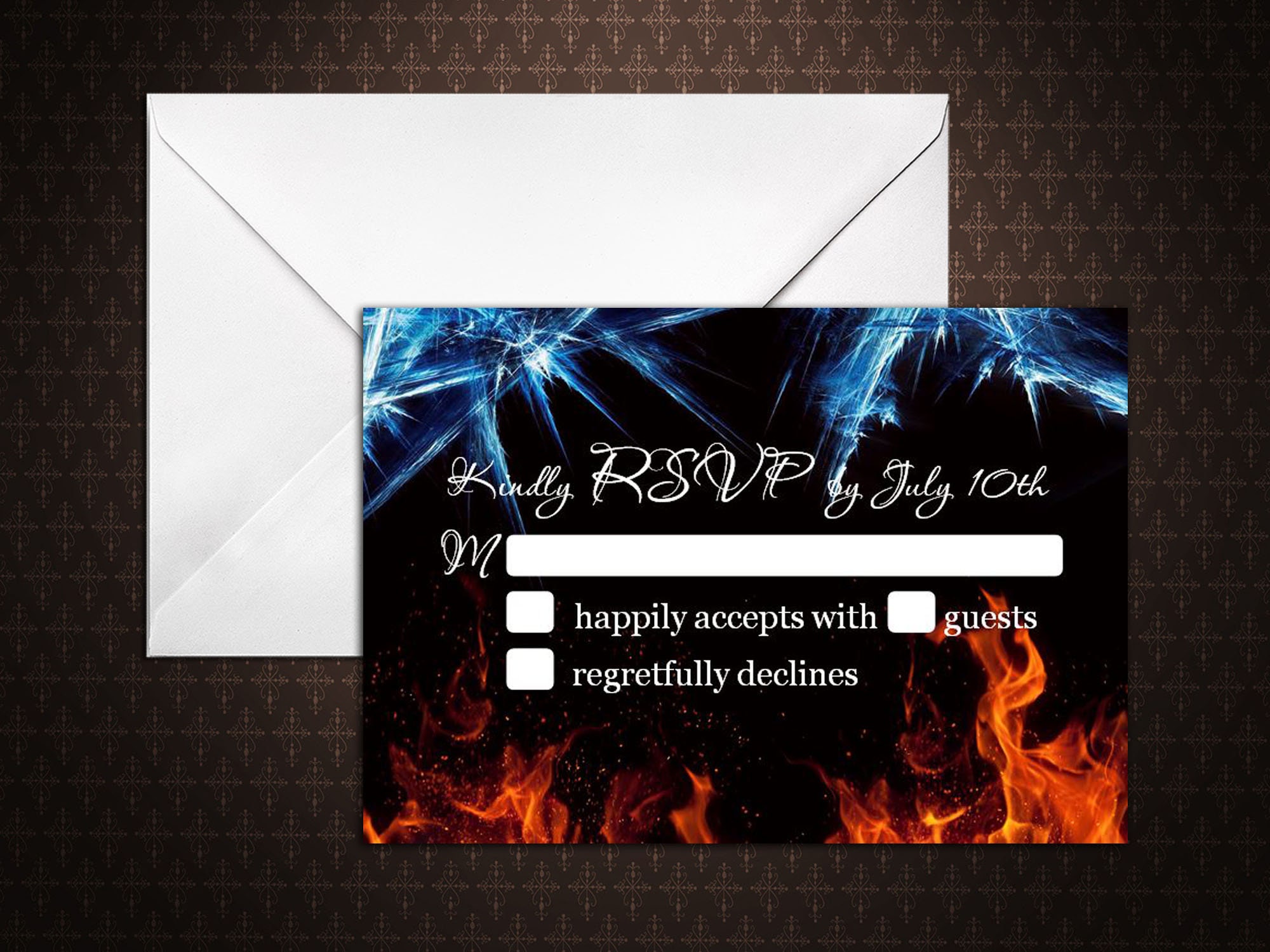 Fire and Ice Party Birthday Invitation Set Fire and Ice - Etsy UK