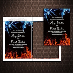 Fire and Ice Printable Invitation, Bridal Shower, Birthday, Anniversary ...