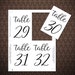 Instant Download Printable Black Table Numbers 1-32, Black and White ...