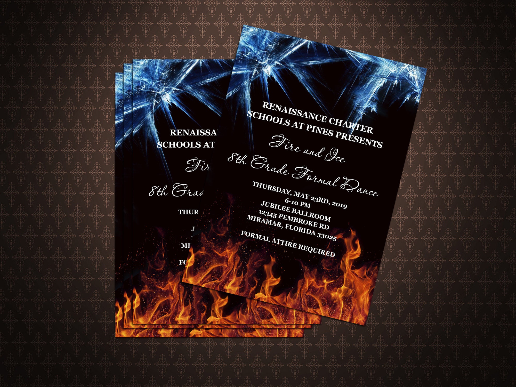 Fire and Ice Invitation Graduation Invitation Birthday Party - Etsy