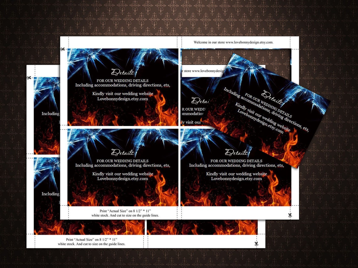 Fire and Ice Party Birthday Invitation Set Fire and Ice - Etsy UK