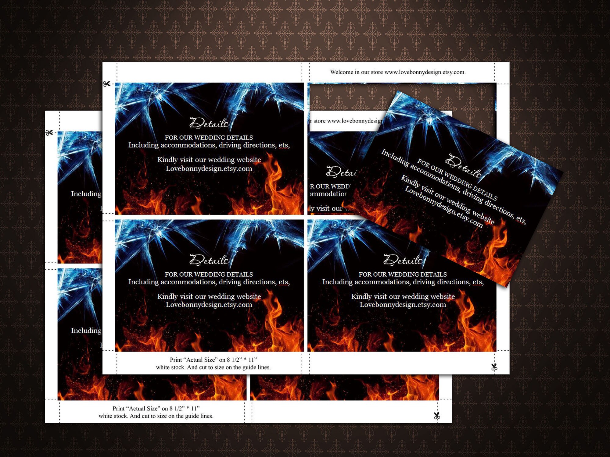 Fire and Ice Party, Birthday Invitation Set, Easy Templates ...