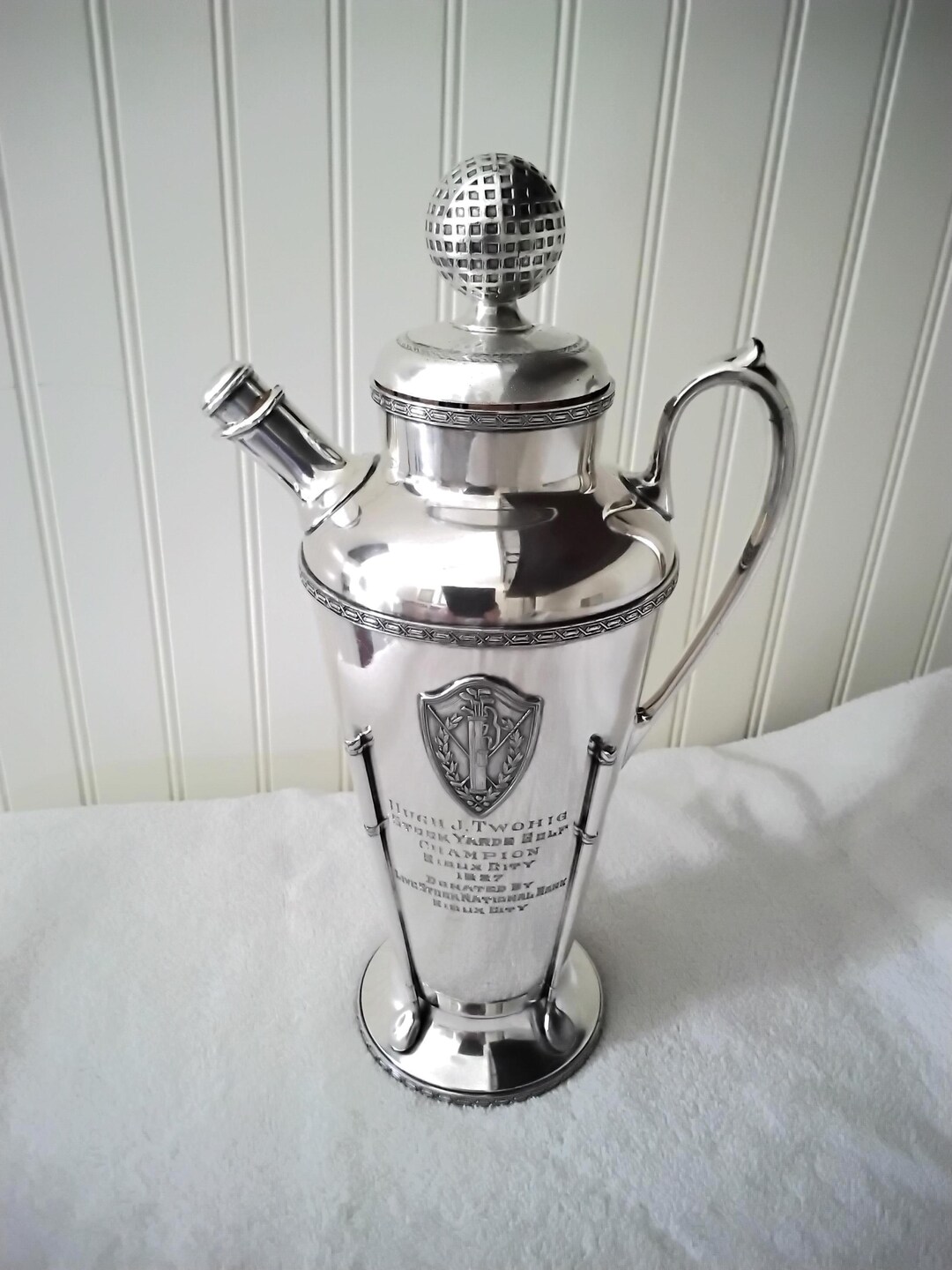 Vintage 1920's Wallace Brothers Golf Club Cocktail Shaker "extremely ...