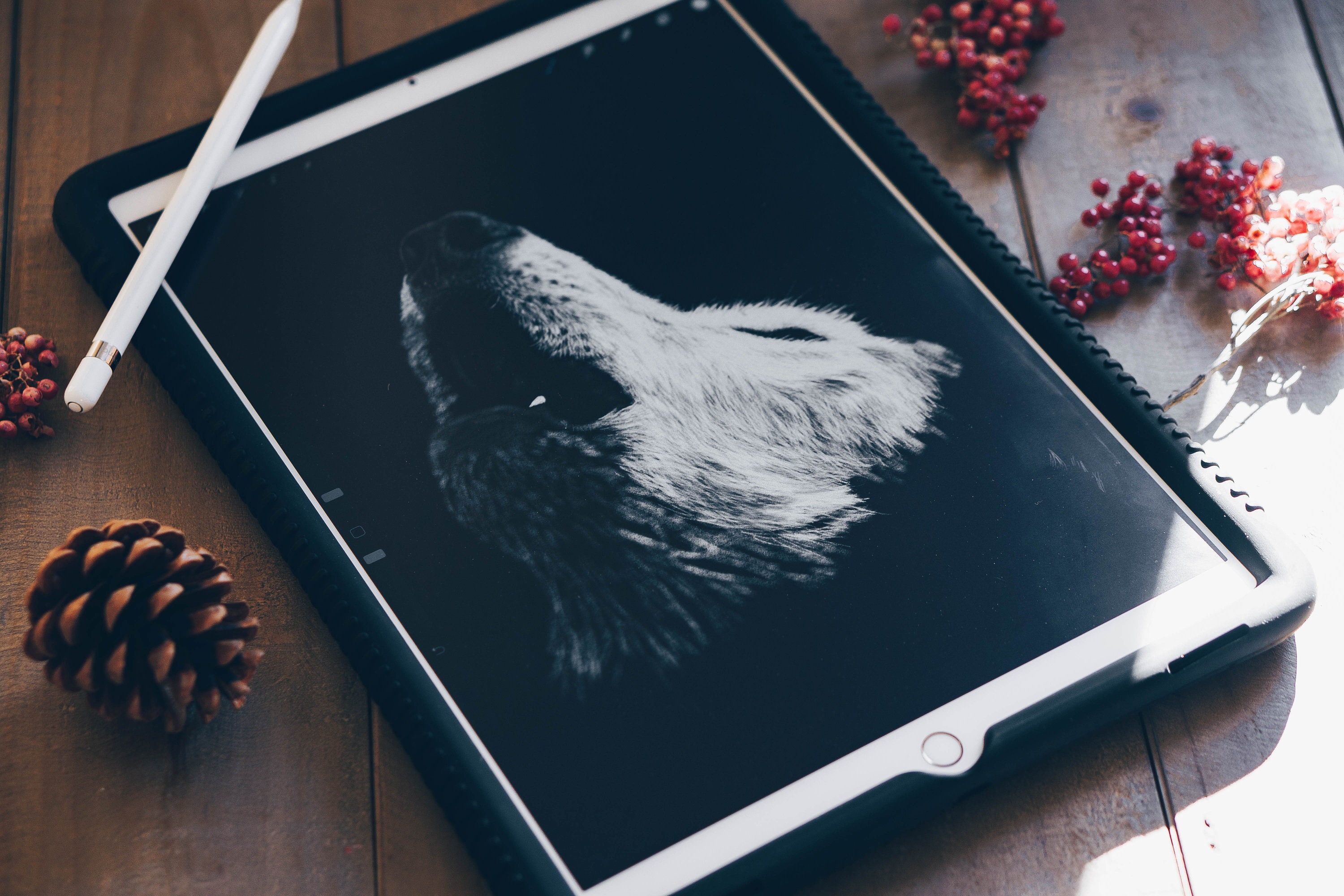 Howling Wolf Art Prints A3 A4 A5 Sizes White Wolf - Etsy
