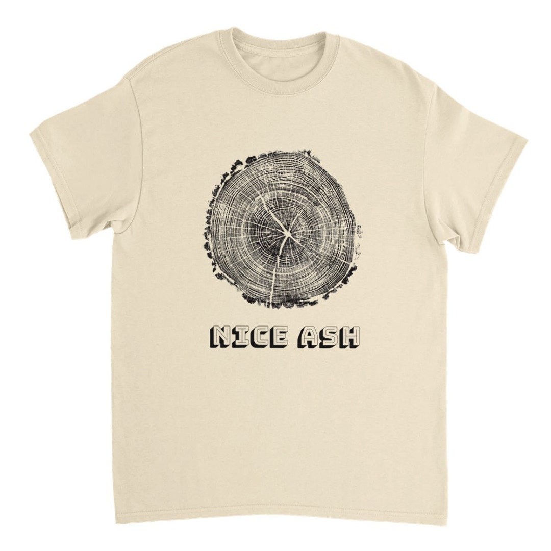 NICE ASH Ash Wood Relief Print Heavyweight Unisex Crewneck T-shirt - Etsy