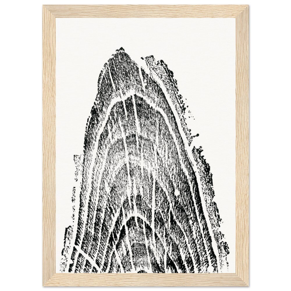 Red Oak Root Tree Rings Relief Print Framed Wall Art - Etsy