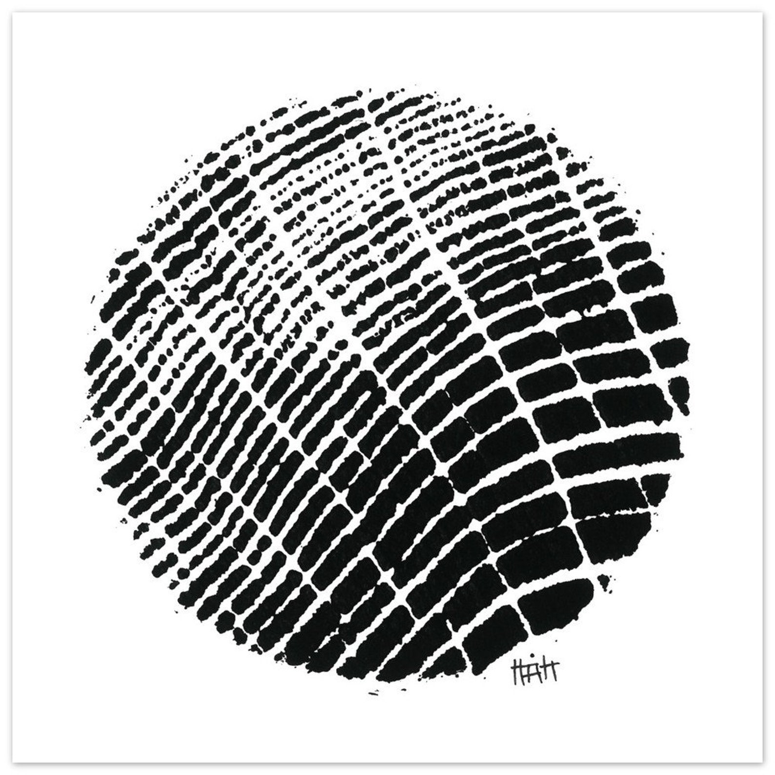 Red Maple Circle Tree Ring Relief Print - North Carolina Maple - Matte ...