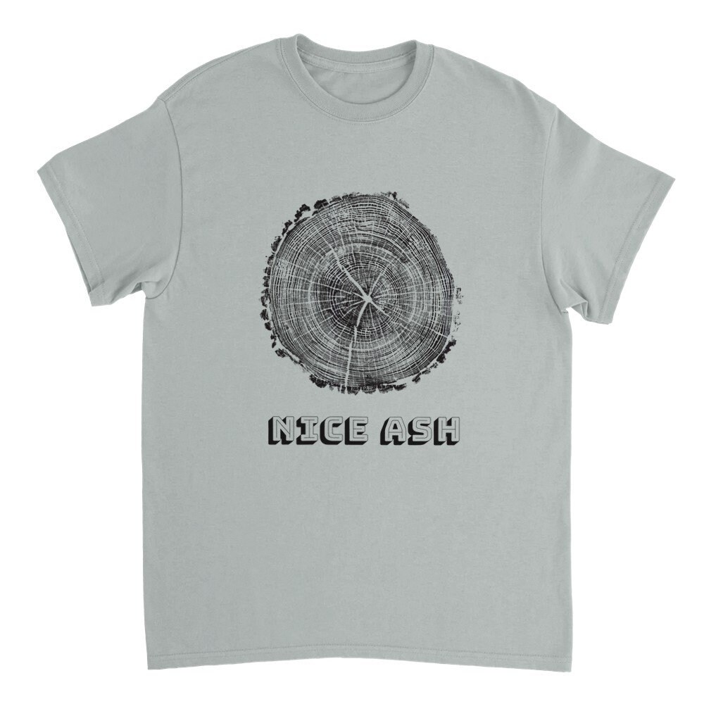 NICE ASH Ash Wood Relief Print Heavyweight Unisex Crewneck T-shirt - Etsy