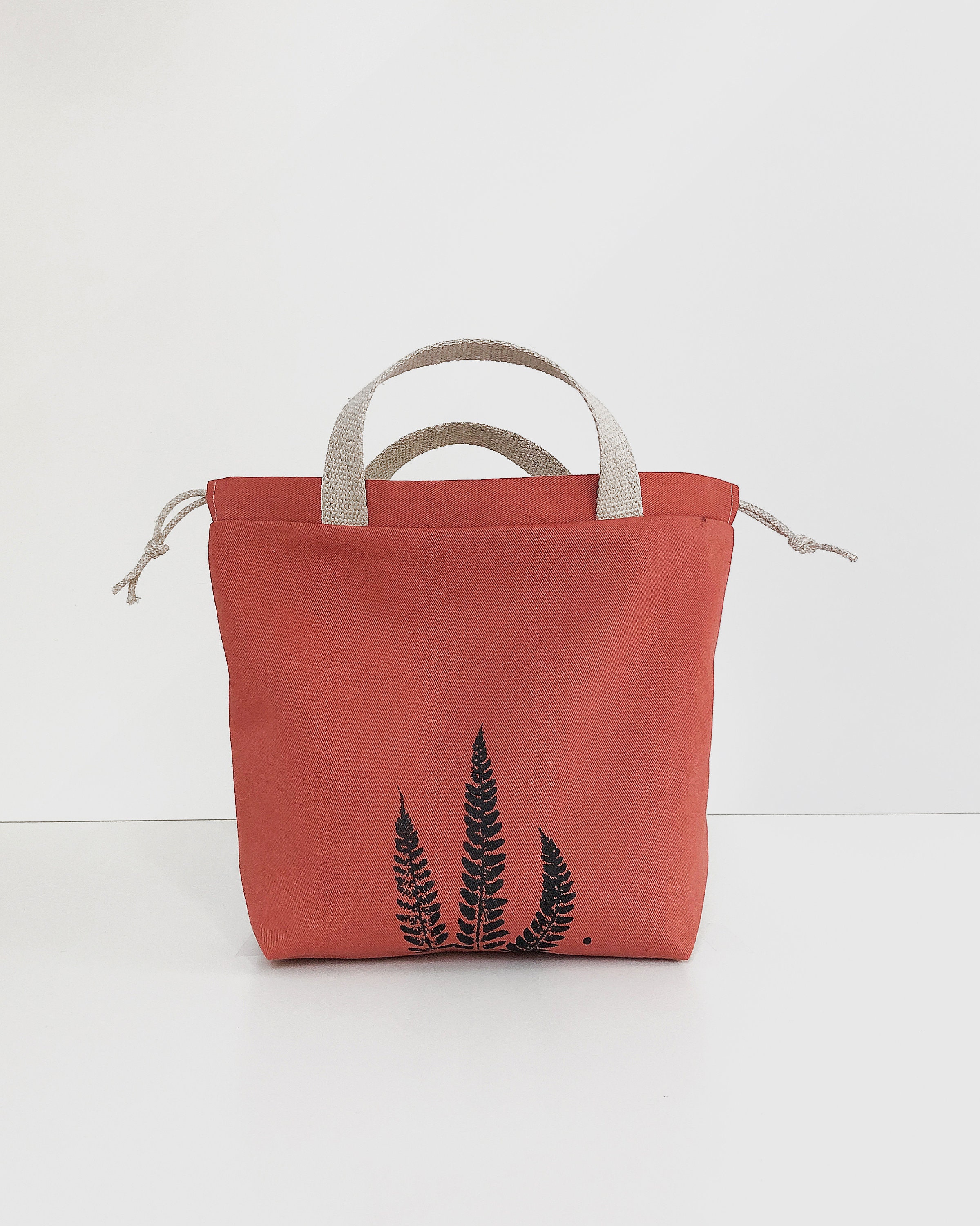 Project Bag Vibrant Red Maple Hand-printed. Drawstring Bag - Etsy