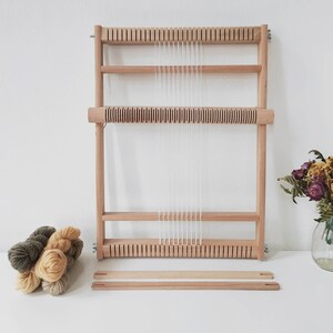 L Weaving Loom 12inch / 30cm, Large Rolling Heddle Loom, Rotating ...