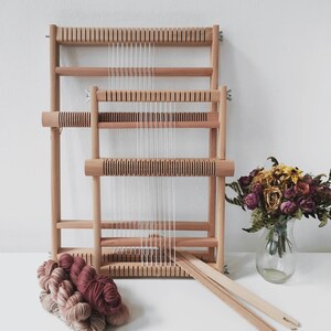L Weaving Loom 12inch / 30cm, Large Rolling Heddle Loom, Rotating ...