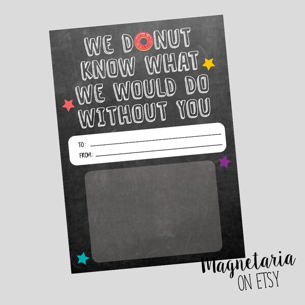 We Donut Know What We Would Do Without You Card - Etsy