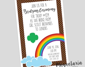Girl Scout Bridging Ceremony Daisies to Brownies Invitation Girl Scout ...