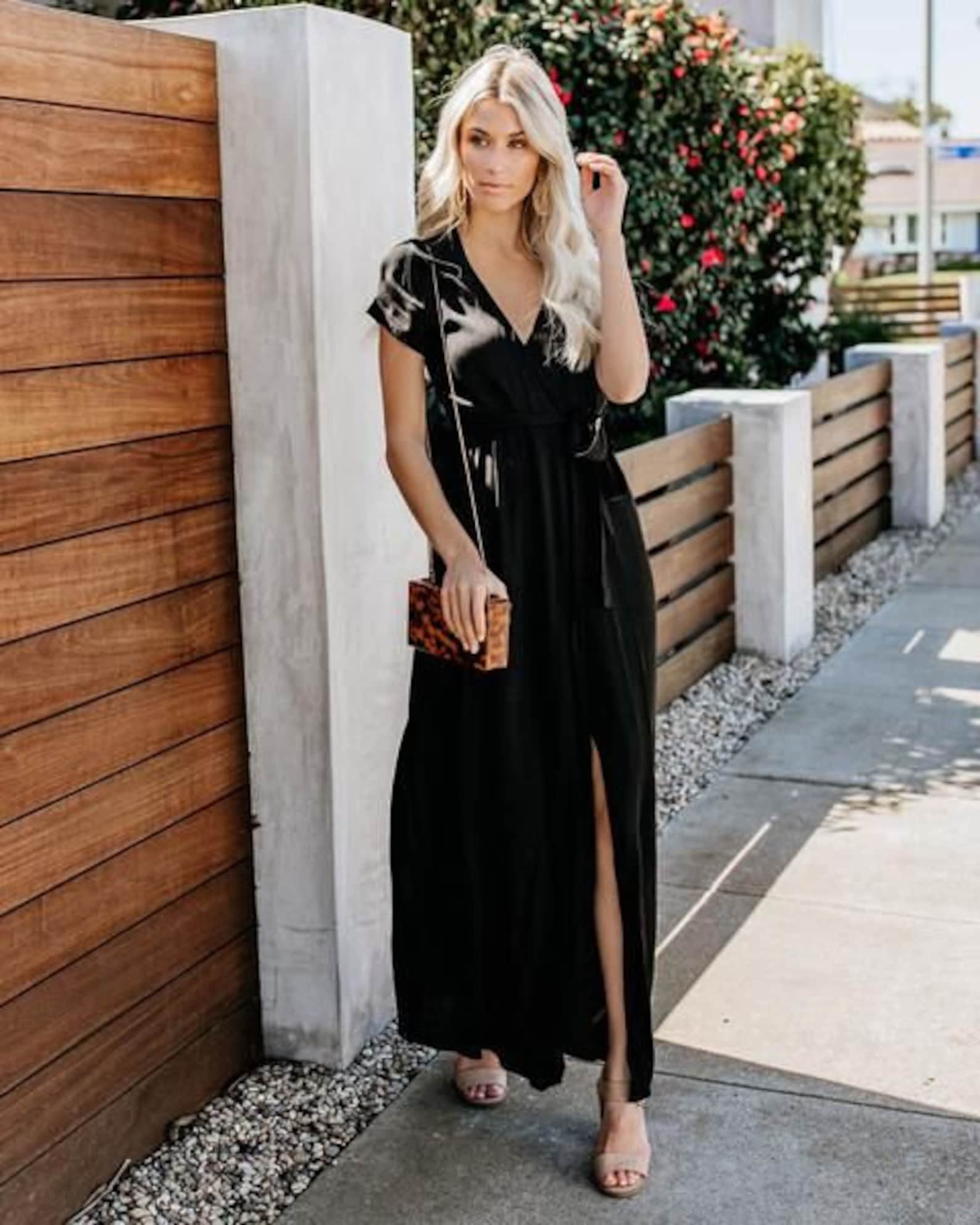 Maxi Wrap Dress Wrap Dresses Custom Dress Long Dress Maxi - Etsy