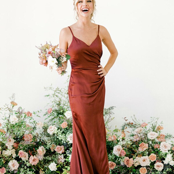 Rust Bridesmaid Dress - Etsy