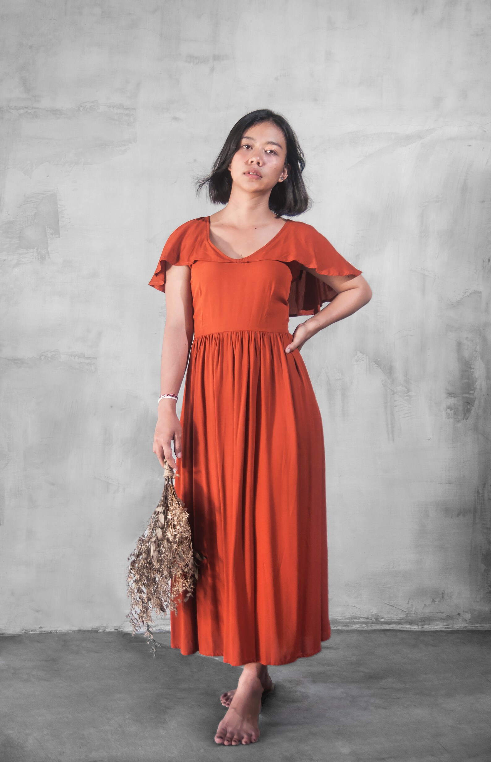 Rust Bridesmaid Dress Bridesmaids Dresses Plus Size Maxi | Etsy