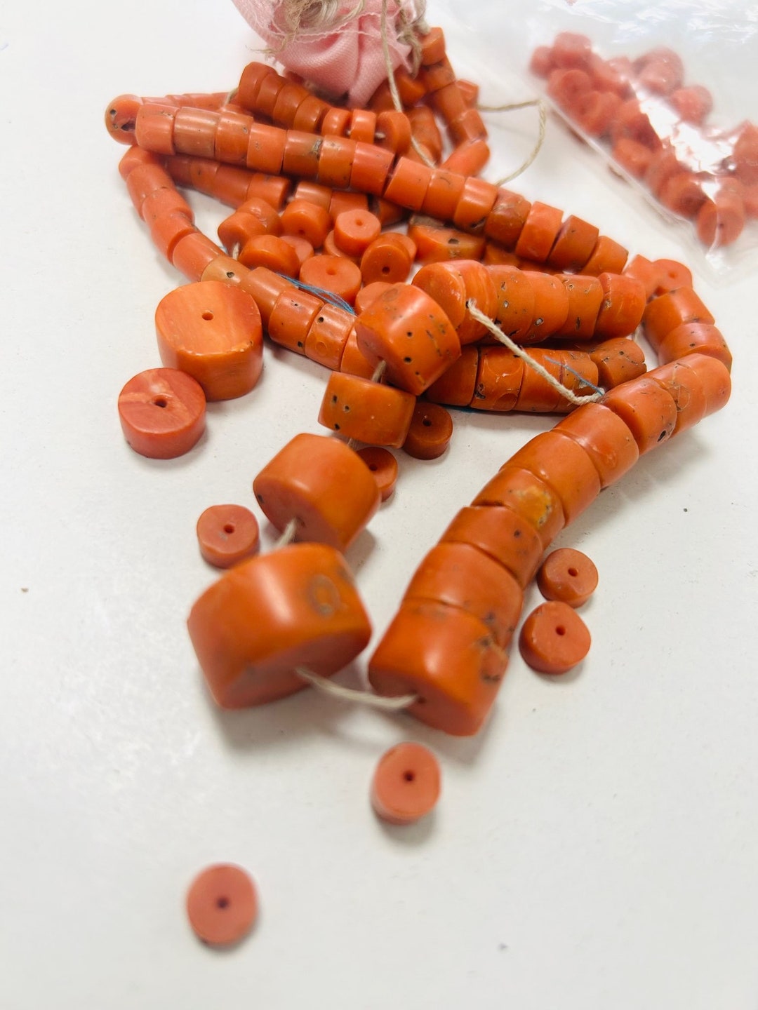 Antique Coral Beads , Old Coral Beads, Natural Salmon Coral ...