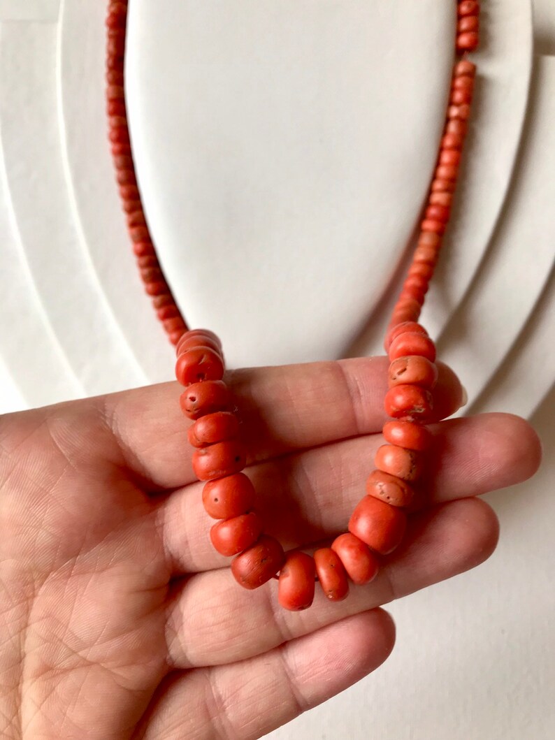 Antique Coral Necklace Ukrainian Coral Necklace Natural Etsy