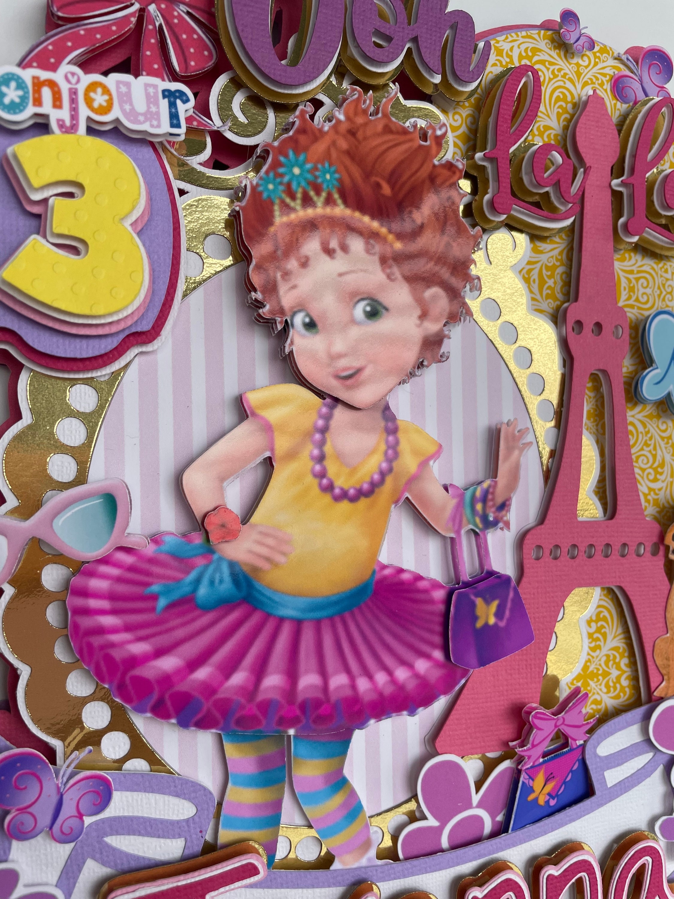 Fancy Nancy Cake Topper, Custom Cake Topper, Birthday Party Decorations ...