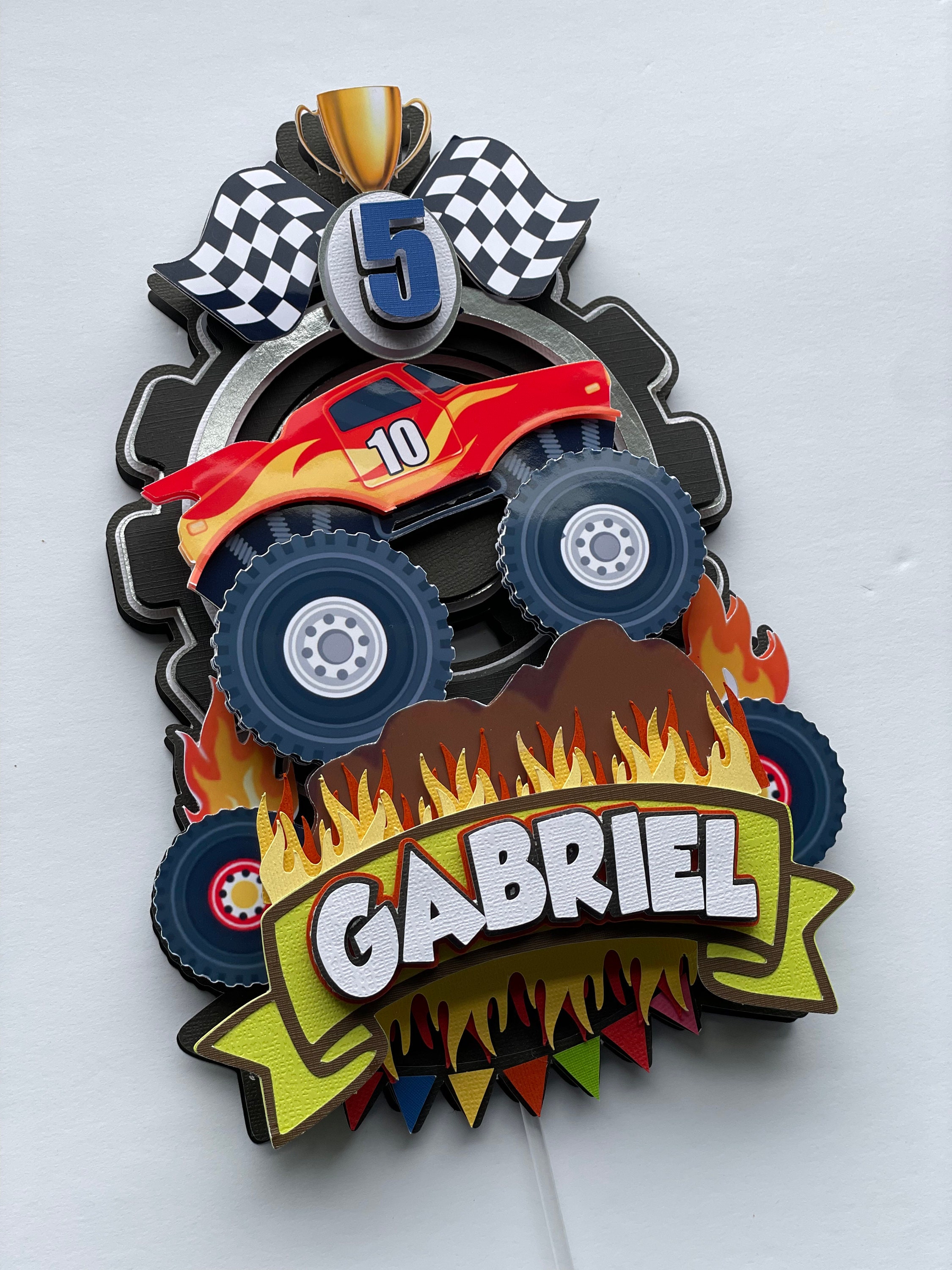 Monster Truck Cake Topper, Custom Cake Topper, Birthday Party ...
