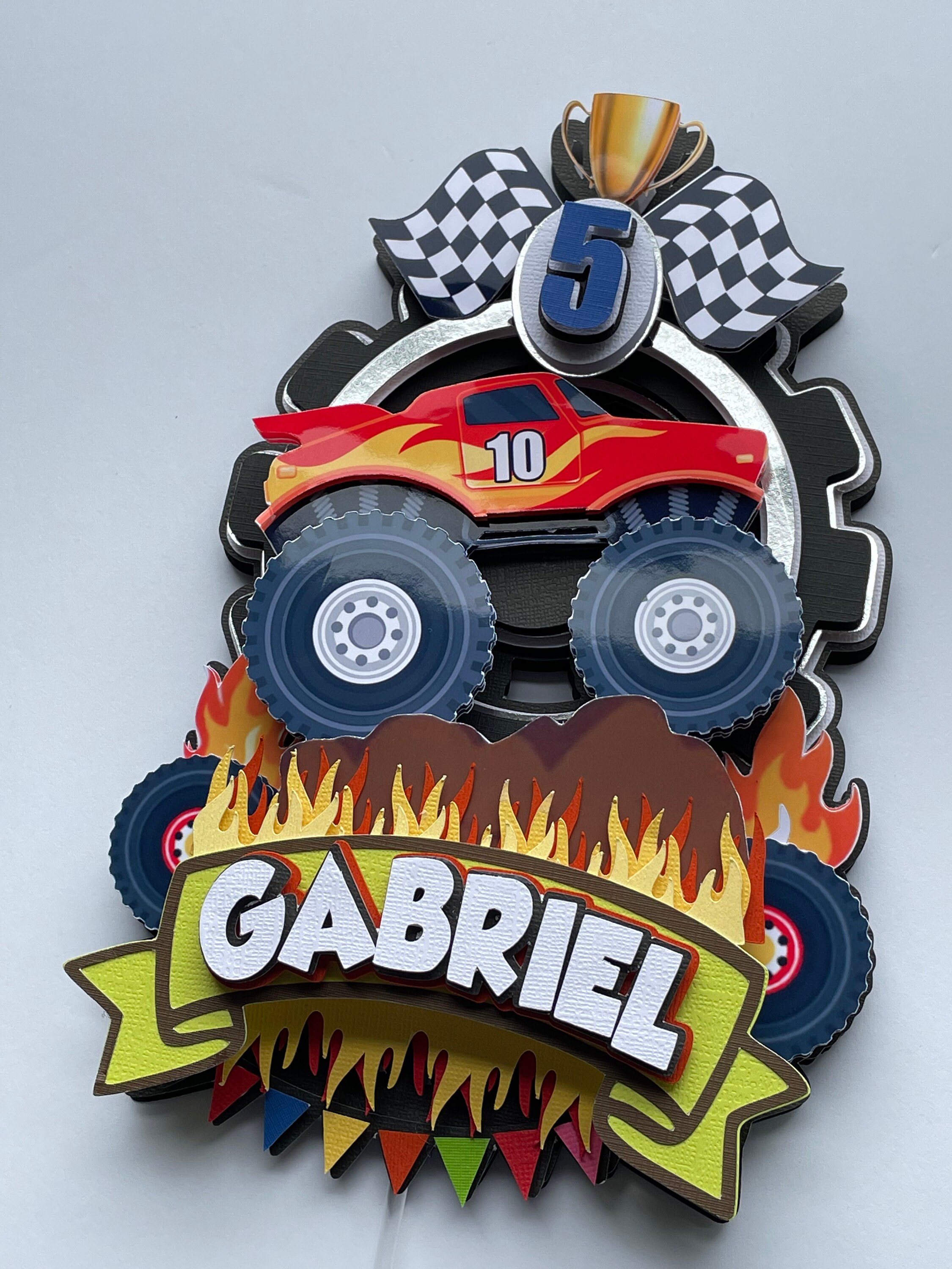 Monster Truck Cake Topper, Custom Cake Topper, Birthday Party ...