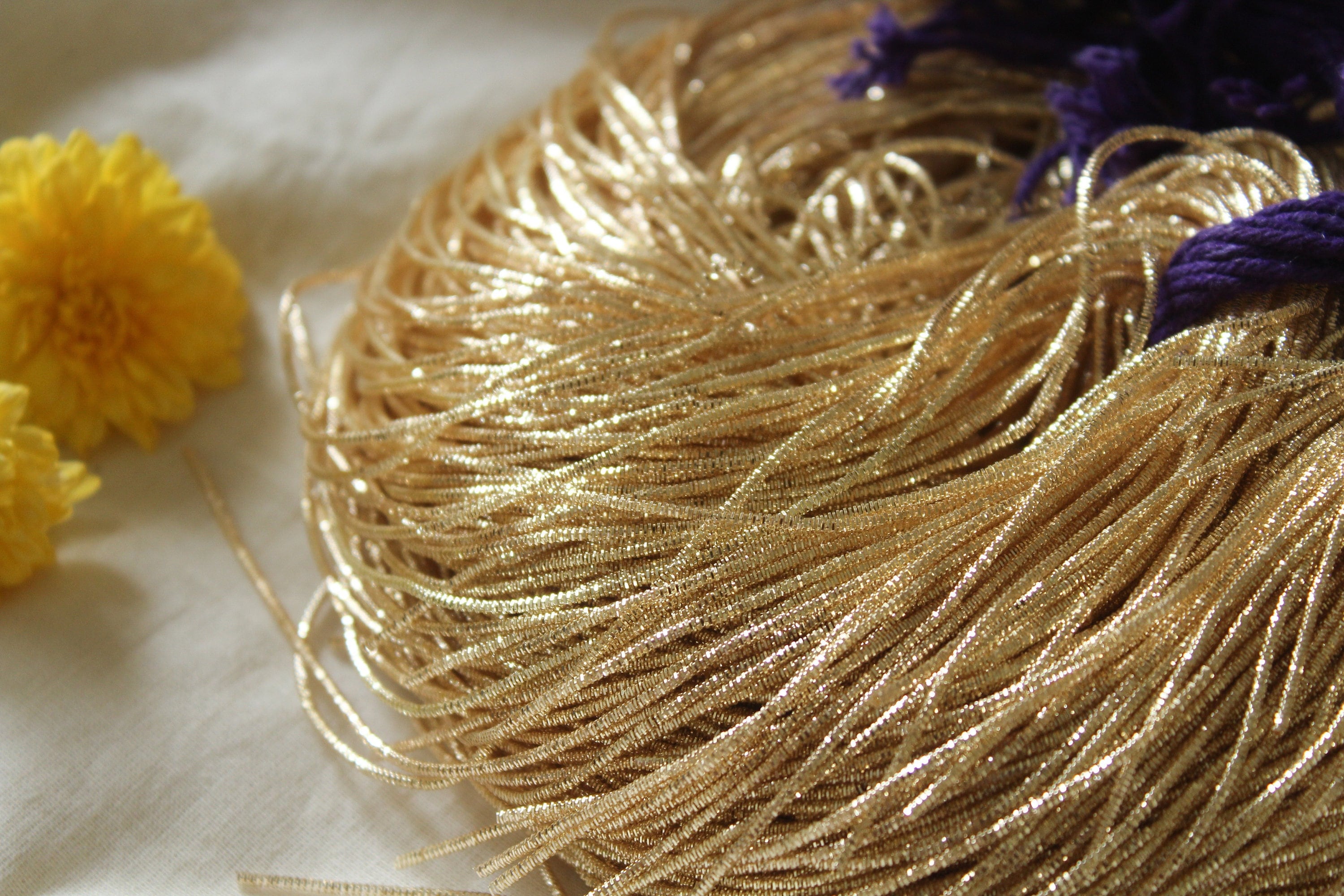 Light Gold Bullion Wire-french Wiremetallic Rough Wire-purl-goldwork ...