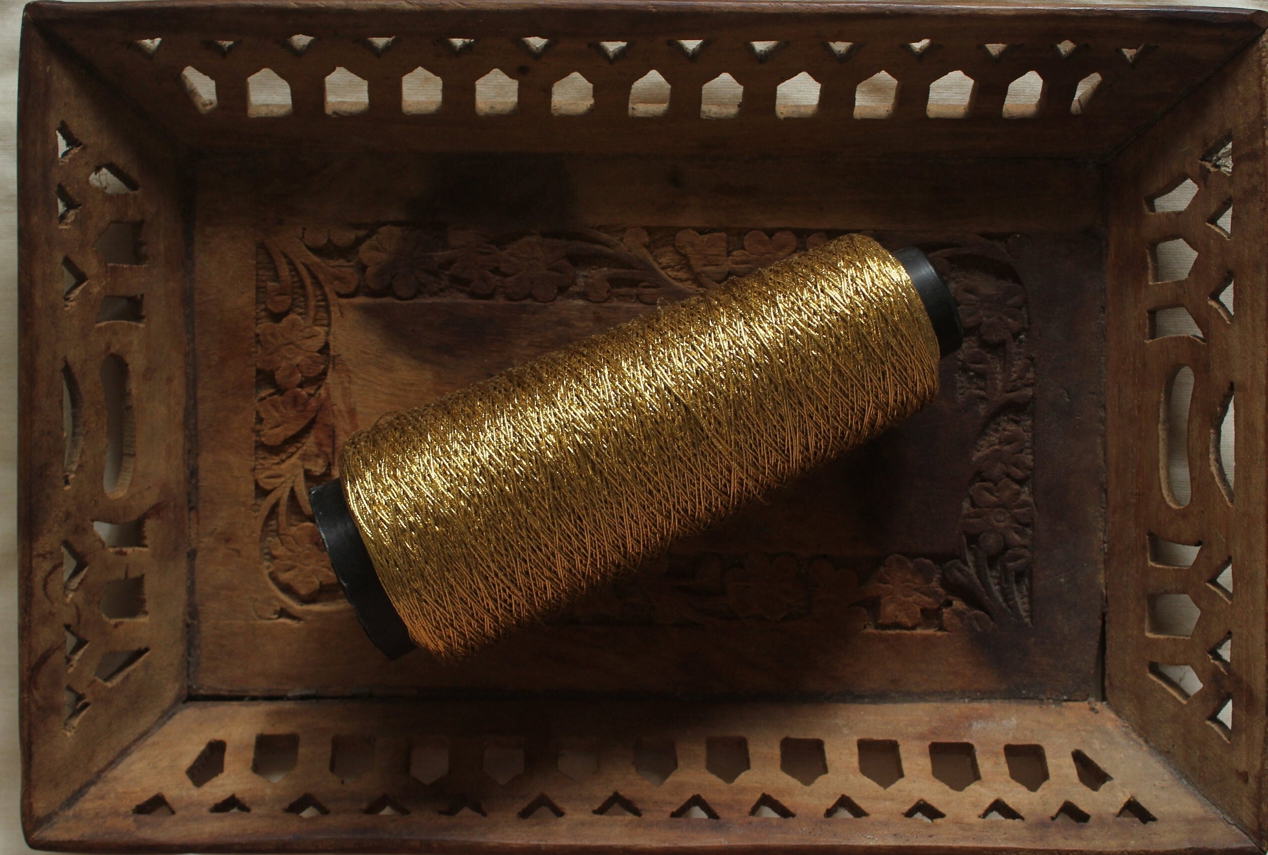 Dull Gold Zari Metallic Passing/couching/gilt Thread-japan Thread ...