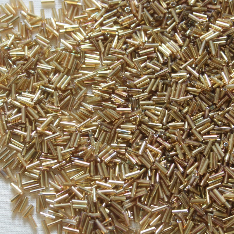 Gold Bugle Beads - Etsy
