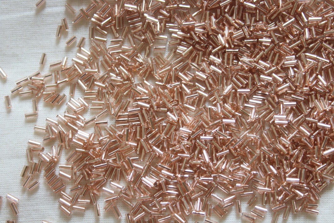 4MM Rose Gold Bugle/ Pipe Beads - Silverline - Etsy