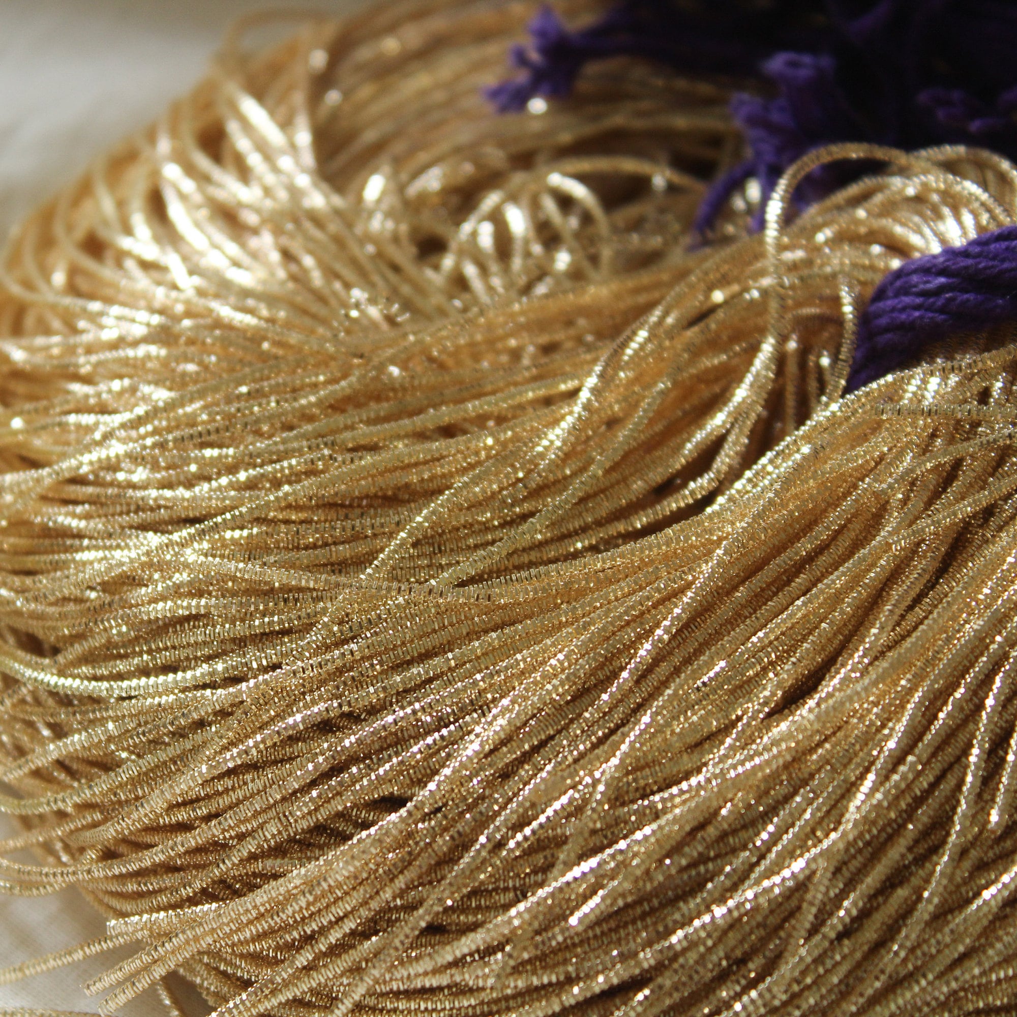 Light Gold Bullion Wire-french Wiremetallic Rough Wire-purl-goldwork ...
