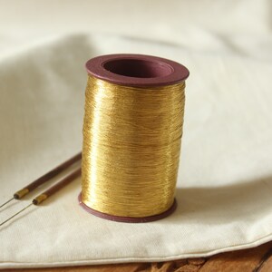 Dull Gold Zari Metallic Thread-hand Machine Embroidery -metallic Sewing ...