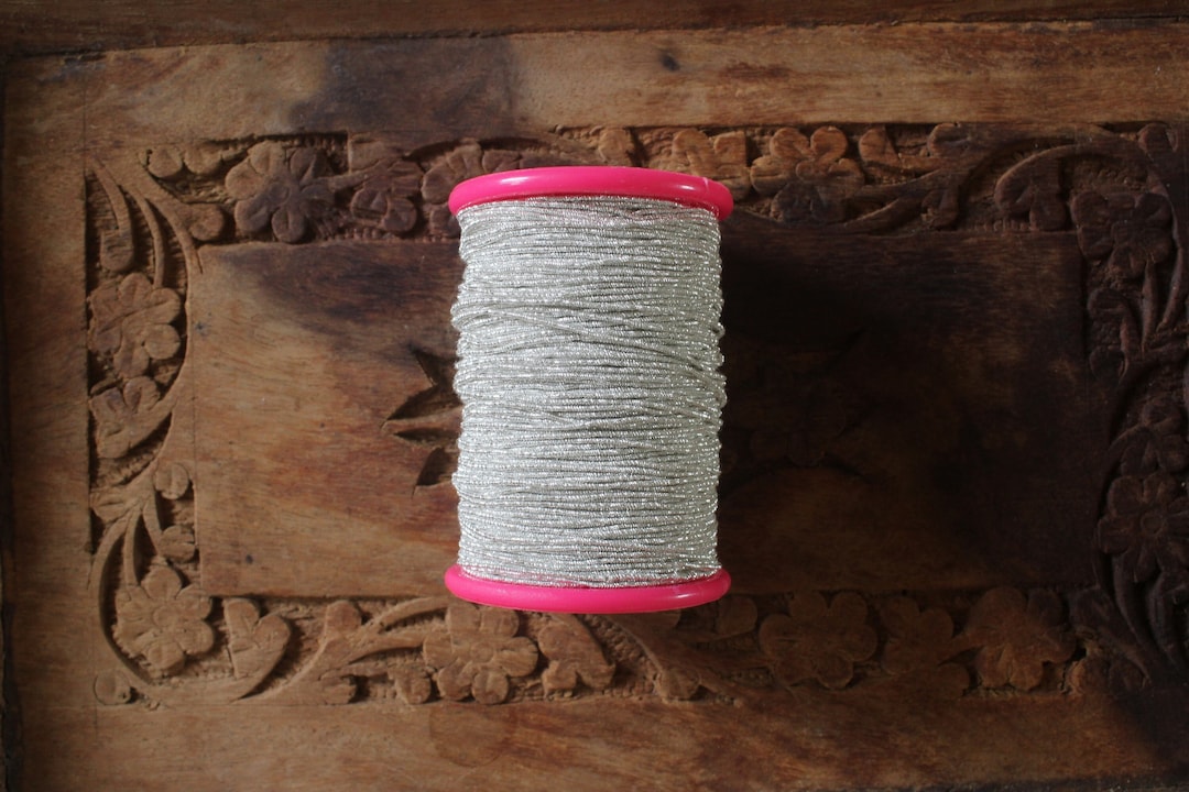Japan Silver Metallic Cord / Dori Thread -used for Luneville/ Tambour ...