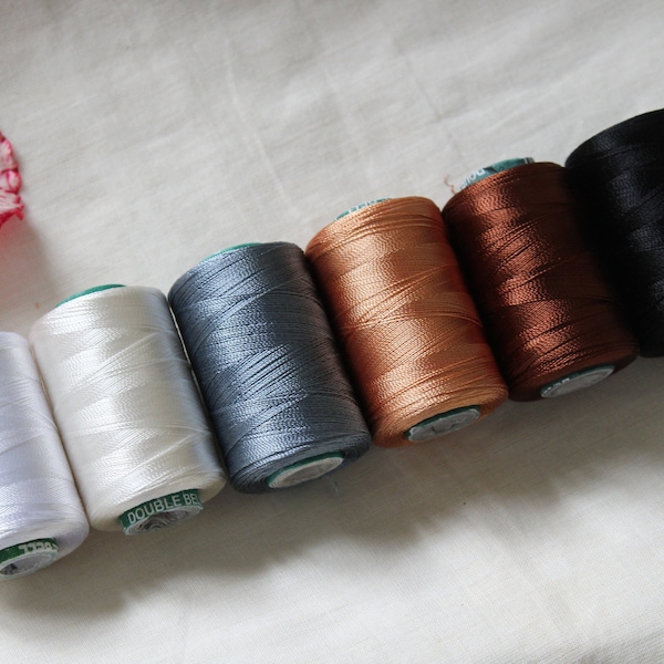 Dull Gold Zari Metallic Thread-hand Machine Embroidery metallic Sewing ...