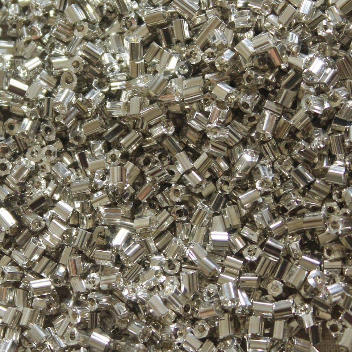 11/0 Metallic Silver Hex Cut Beads for Luneville/tambour/aari/zardozi ...