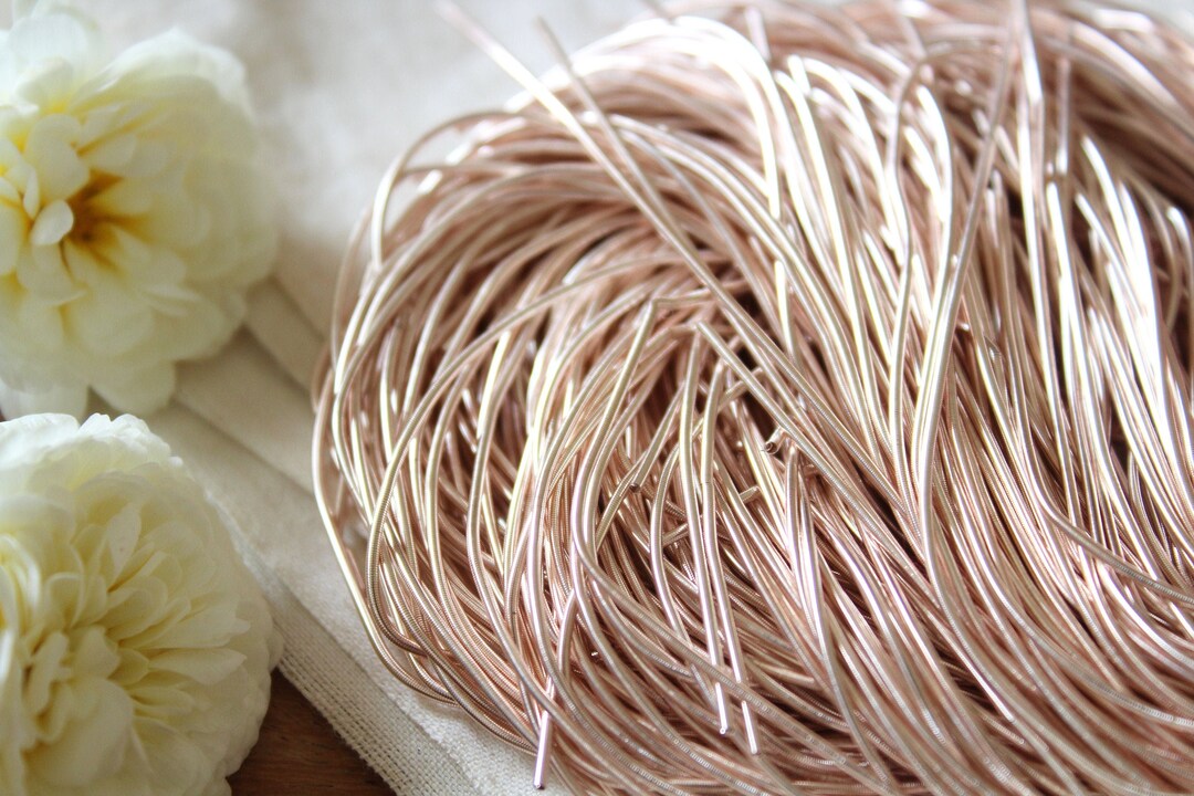 Rose Gold French Wire-metallic Rough Wire-purl-goldwork Purl-goldwork ...