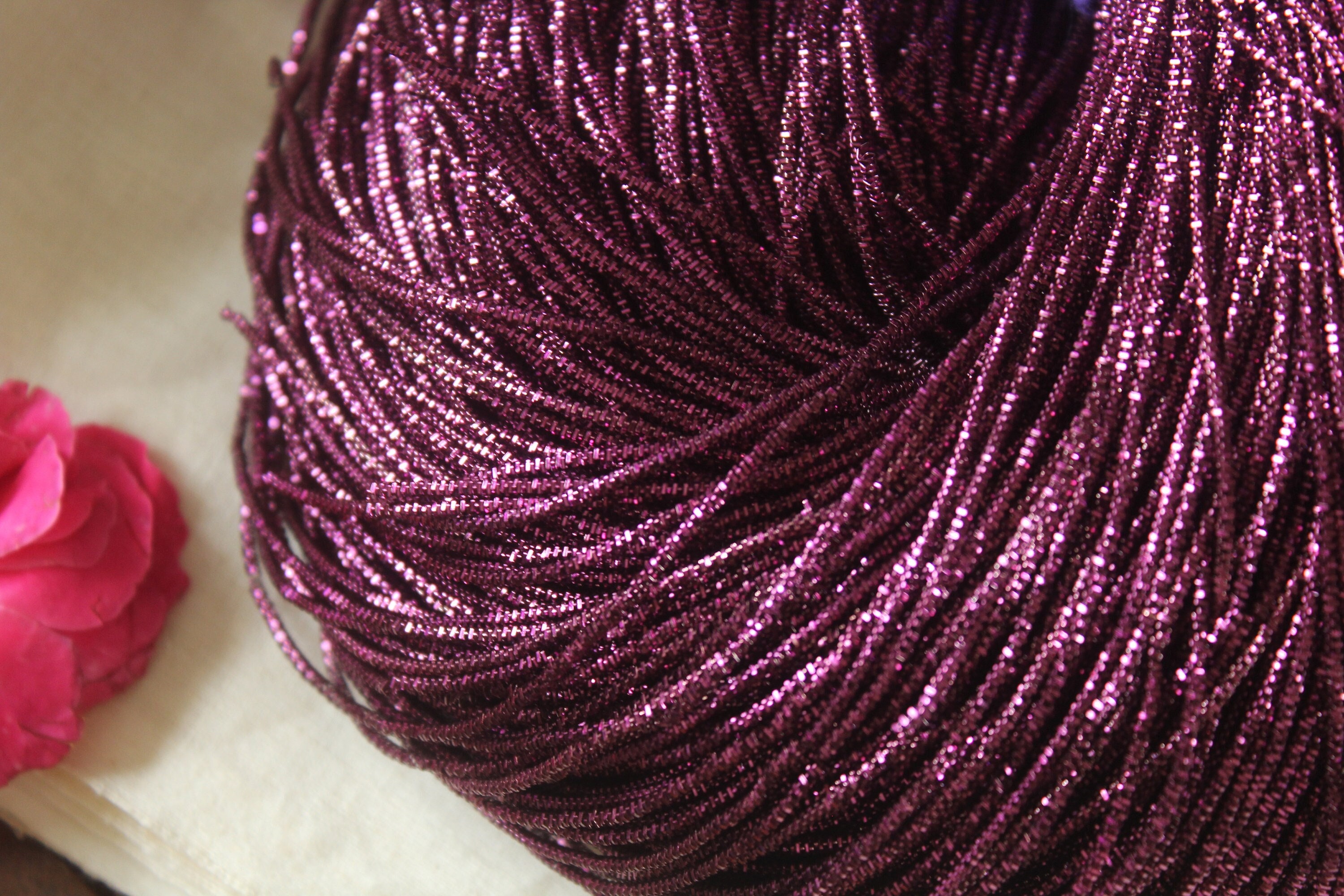 Tyrian Purple Bullion Wire-french Wire--metallic Rough Wire-purl ...