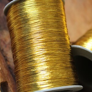 Deep Gold Zari Metallic Thread-hand Machine Embroidery -metallic Sewing ...