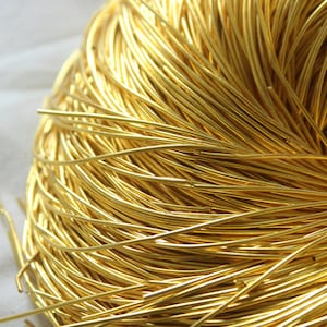 Dull Gold Zari Metallic Thread-hand Machine Embroidery metallic Sewing ...