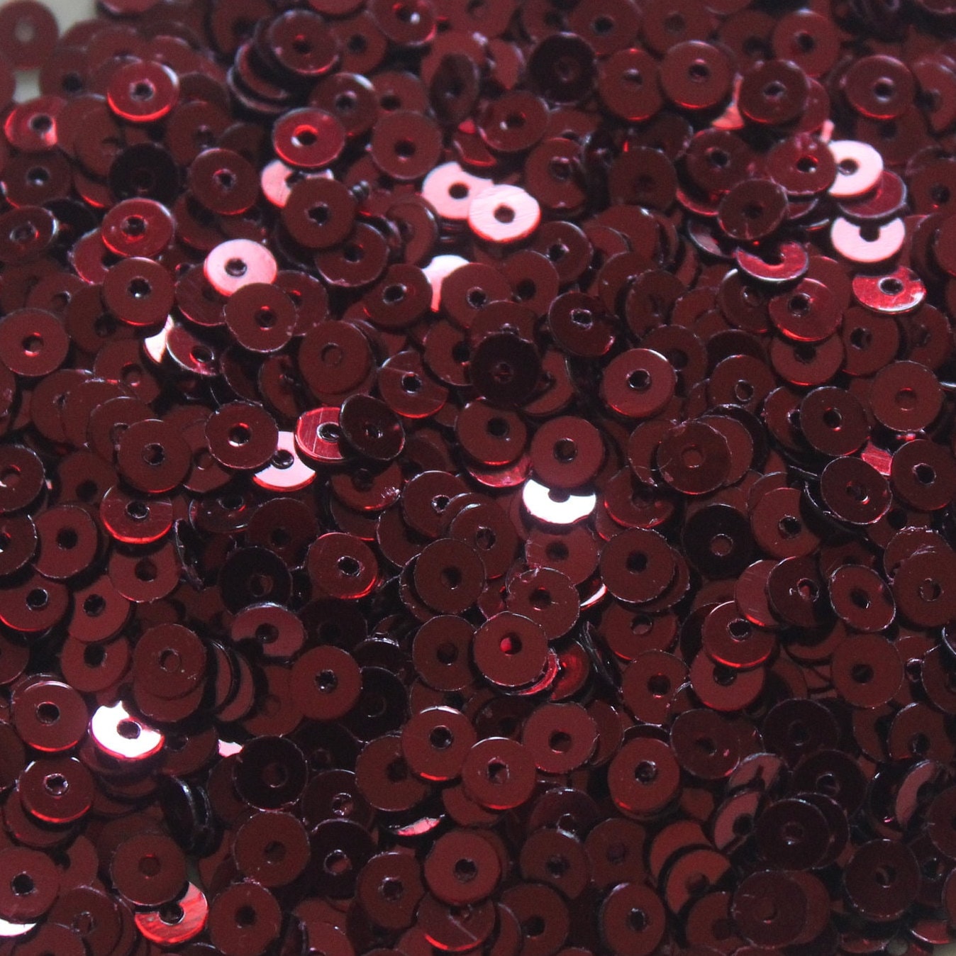 Burgundy Flat Metallic Sequins- Paillettes- Round Sequins- 4MM for ...