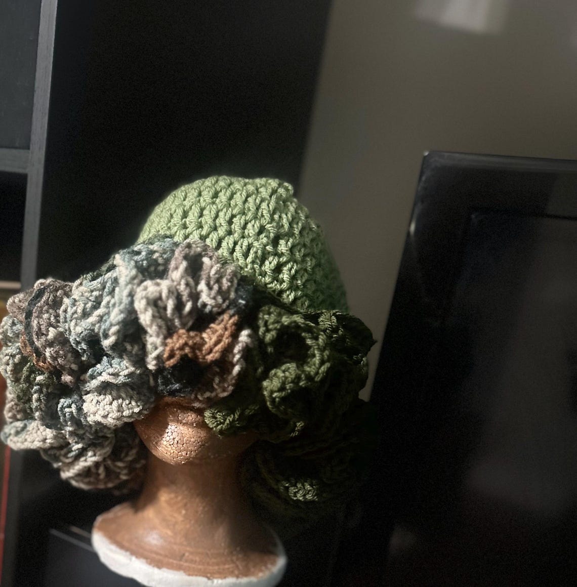 Crochet Bucket Hat Camouflage Crochet Ruffle Hat - Etsy