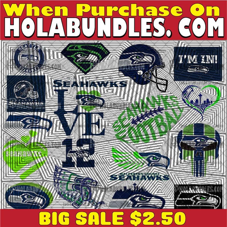 Seattle Seahawk Bundle Svg, Seattle Seahawk Svg, Sports Svg Files, Svg ...