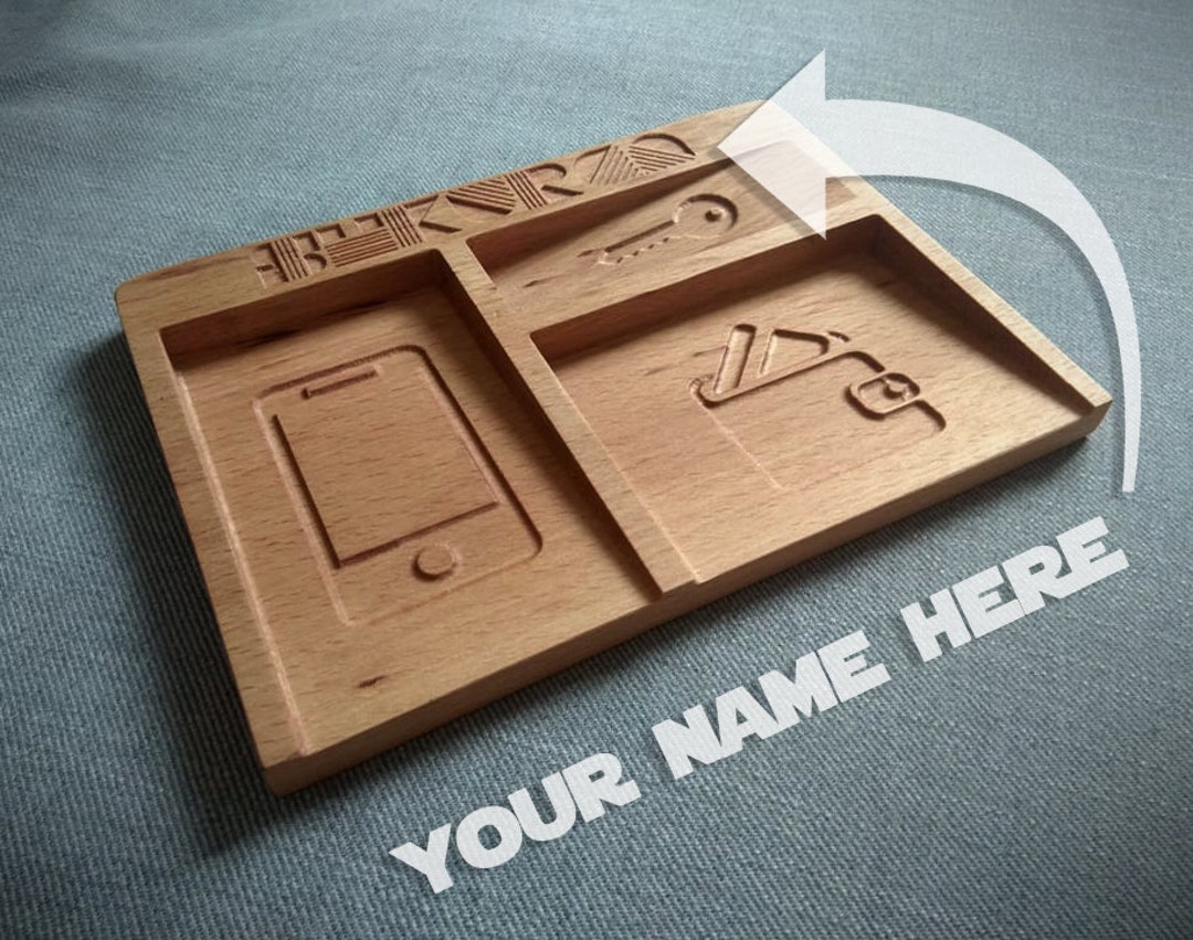 NEW PRODUCT, Personalised Wooden Concierge Tray, Key Tray, Key Dish ...