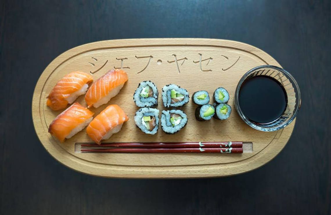 Sushi Board Board for Sushi Wooden Sushi Board Wooden Sushi - Etsy